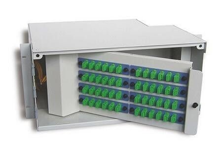 19 Inch Optical Fiber Distribution Box , Fiber Optic Distribution Unit 90 Degree Rotatable
