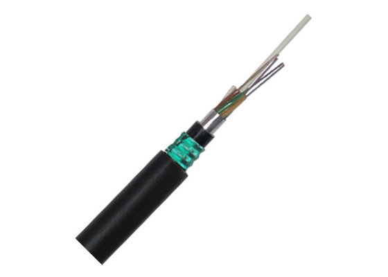 Anti rodent Armored Outdoor Fiber Cable GYFTA53 FRP Strength Member PE Jacket