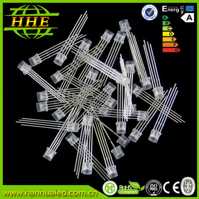 Super bright flat top 5mm RGB LED , water clear / diffused common anode 4 pin LED diode