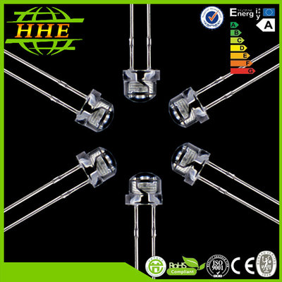 white 3000mcd Dip 5mm straw hat LED 120 degree Viewing Angle 3500K