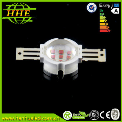 10W red LED beads diode , Epileds / Epistar Chip LED emitter 620m 630nm