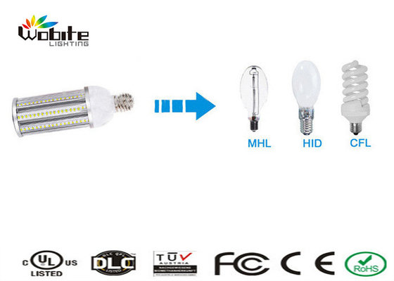 Aluminum E27 E40 27W Corn LED Light Bulbs Bright White AC85V - 265V