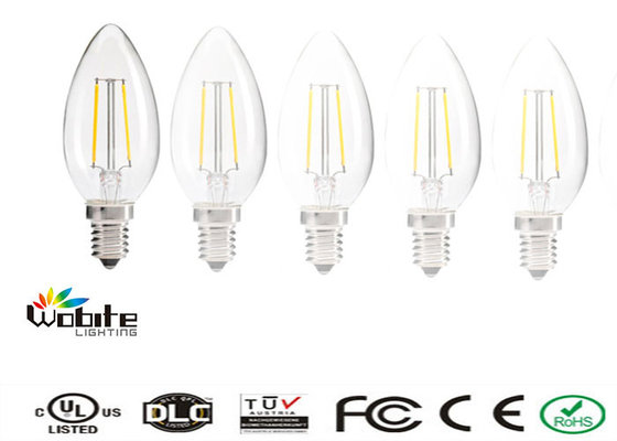Restaurant LED E14 Candle Light Bulb Filament 6000K - 6500K High Brightness No Humming