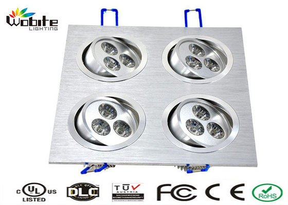 720g 12W LED Recessed Ceiling Lights Commercial AC 85V - 265V Over Voltage Protection
