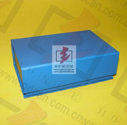 Blue Recycled Paper Food Packing Boxes with Ribbon For Chocolate