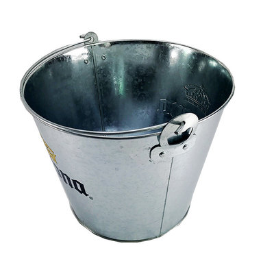 Wholesale Custom Stock Bar Promotional Galvanized Cooler Round Beer Metal Ice Bucket