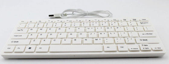 White Ultra Thin Wired USB Mini PC Keyboard for PC Apple Mac Laptop Notebooks