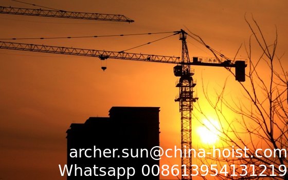 QTZ80 6010  Tower Crane jib length can be customized,with additional remote control device supplier