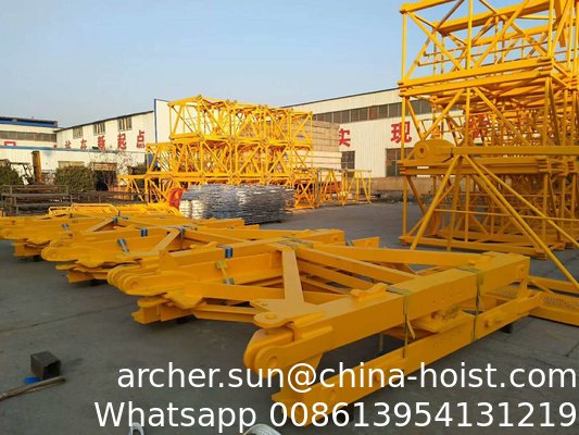 Self Erecting Hammer Head Tower Crane 10 ton 65 m Boom Building supplier