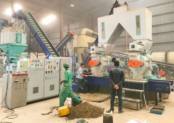 4TPH Complete Biomass Pellet Production Line With PLC Control