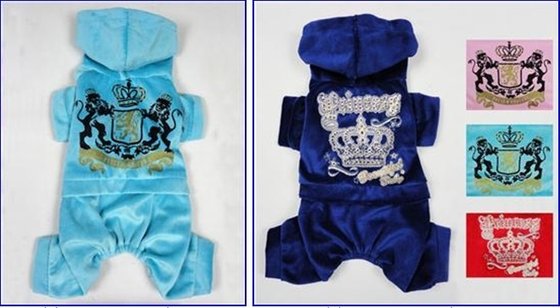 Custom Light Blue Dog Clothes Juicy Velour Black Hoodie with Tie Strings for Maltese