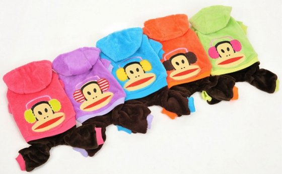 Protective Bichon Frise Dog Hooded Sweatshirts clothes xxx small , Paul Frank pattern