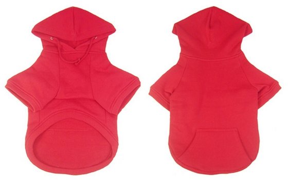 Blank Pugs , Pitbulls Dog Hooded Sweatshirts Red Grey Color apparel