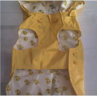 Waterproof Solid Stylish Hooded Four Feet Dog Raincoats Poly / PVC