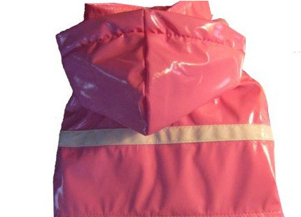 Eco-Friendly Pet Dog Pvc Raincoat / Doggie Raincoat Coat Hoodie Pink Color