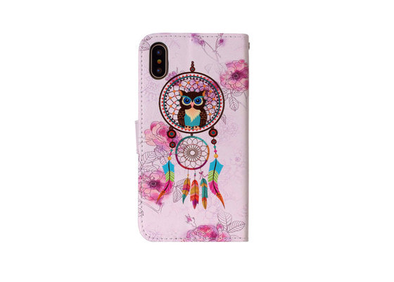 IPhone X Pink Practical Iphone Cases With Card Slot Tpu Glossy Surface