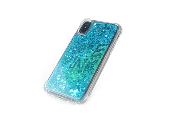 Anti Dust Iphone X Cell Phone Wallet Case Shimmering Powder Mixed Color