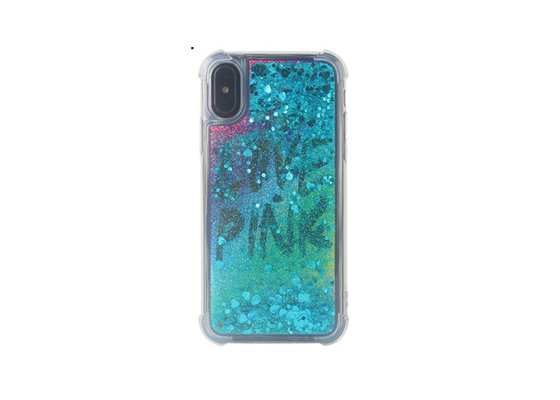 Anti Dust Iphone X Cell Phone Wallet Case Shimmering Powder Mixed Color