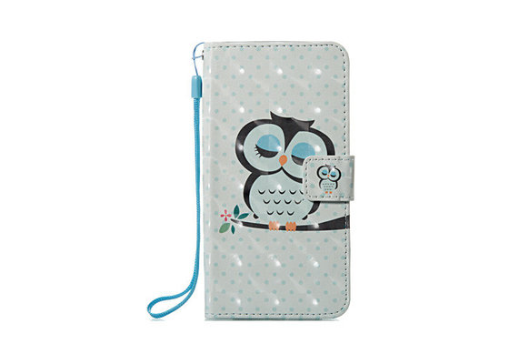Waterproof Pu Leather Iphone Case , Smooth Surface Cartoon Phone Cases For Iphone X