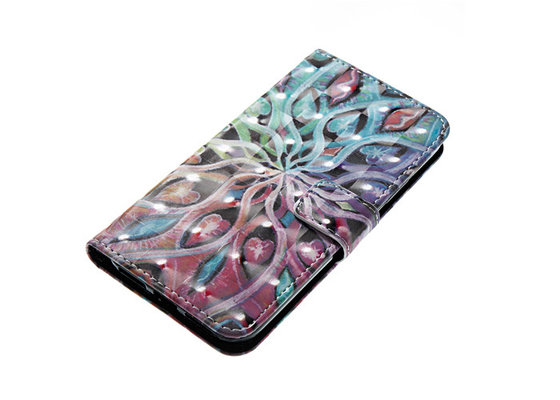 Three Card Pocket Pu Leather Phone Case For IPhone X Colorful Dust Proof