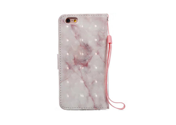 Stylish Flip Apple Cell Phone Cases Gloss Finish Non - Toxic Pink Color