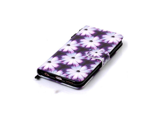 White Flowers Iphone 6s Dustproof Case , Smooth Shock Resistant Phone Case