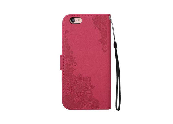 Pure Red Drop Resistant Phone Case , Magnetic Shock Resistant Iphone Case