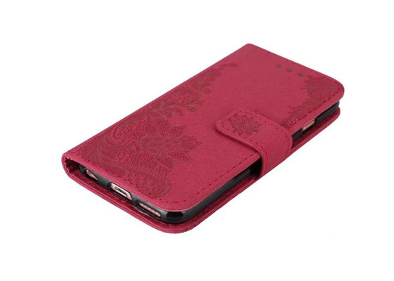 Pure Red Drop Resistant Phone Case , Magnetic Shock Resistant Iphone Case