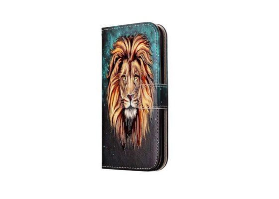 Lion Head Scratch Resistant Phone Case Pu Material Custom Pattern Design