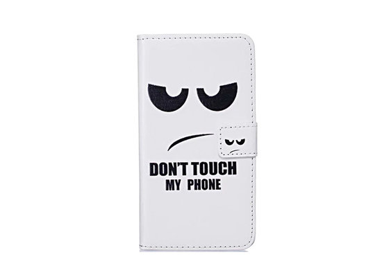 Facial Expression Custom Made Cell Phone Cases Pu Material White Color