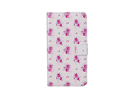 Pressed Flower Protective Phone Cases Wallet Type With Multi Functions