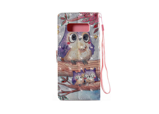 Purple Owls Pink Samsung Galaxy Note 8 Case Tpu Material Comfortable Touching