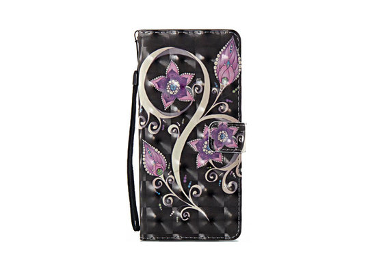 Purple Flowers Samsung Galaxy Note Case , Galaxy Note 8 Phone Case Smooth Surface