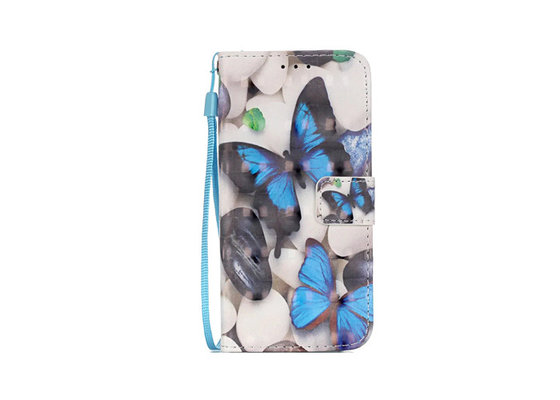 Customized Wallet Type Phone Cases , Smooth Surface Shatter Resistant Phone Case