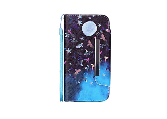 Custom S7 Cell Phone Cases , Full Star Evening Tpu Samsung Leather Phone Cases