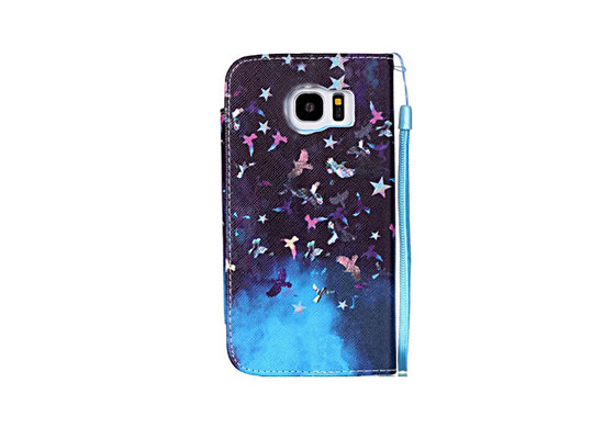 Custom S7 Cell Phone Cases , Full Star Evening Tpu Samsung Leather Phone Cases