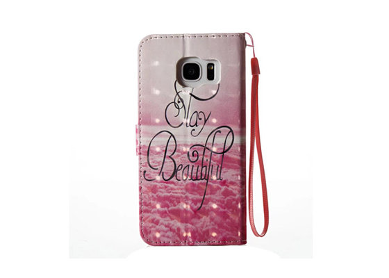 Personalised Samsung Galaxy Phone Cases Pink Color Wallet Fashion Style