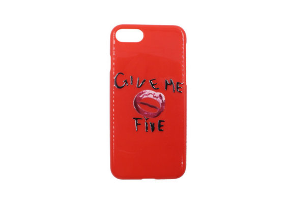 Custom Made Apple Iphone Covers Red Color With Give Me Five Letters
