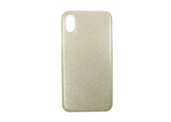 Gold Powder Plain Pc Phone Case For Iphone X Stylish Textured Surface