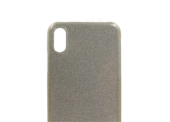 Gold Powder Plain Pc Phone Case For Iphone X Stylish Textured Surface