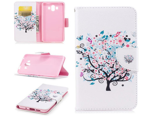Colorful Tree Pu Leather Phone Case Mixed Color With Multi Function For Huawei
