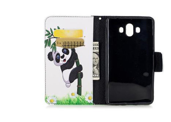 Lovely Panda Smartphone Wallet Case with Card Holder Smooth Or Matting Surface