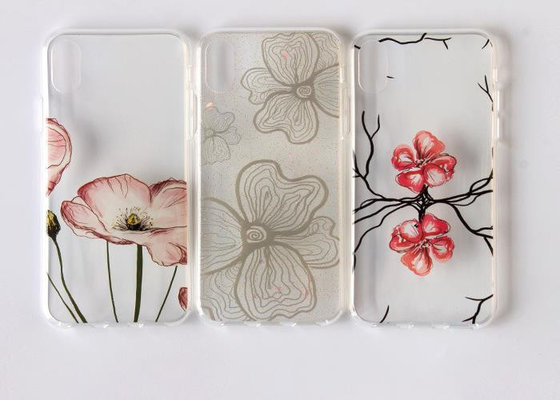 Uv Printing Flower Design iPhone X Phone Case / Tpu Slim Mobile Skin Cover