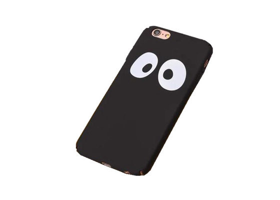 Matting Surface  Black Iphone  Pc Phone Case Back Cover With Silkprint Face
