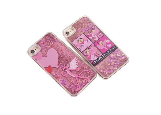 Summer Design Custom Made Phone Cases Pinkpanther With Shimmering Powder