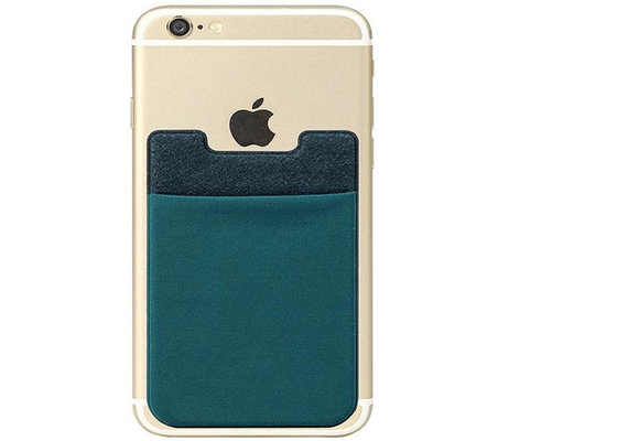 Simple Lycra Promotional Adhesive Credit Card Holder For Cellular Phone Accessories