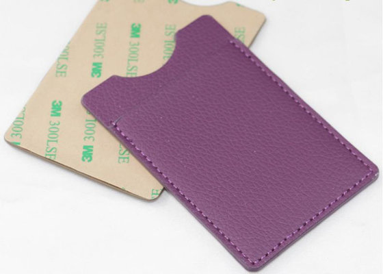 Pu Leather Sticky Credit Card Wallet Holder For Cell Phone Accessories To Carry Card
