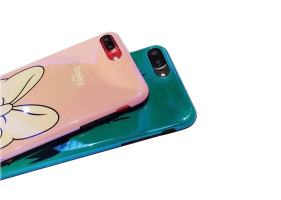 Bling Surface Donald Duck IMD Print TPU Apple Cell Phone Cases Lip Around The Edge