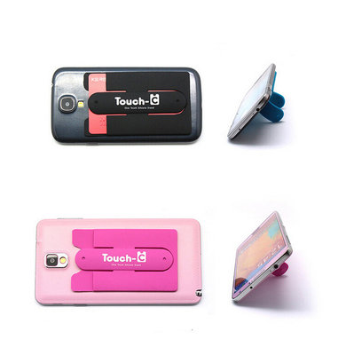 Custom 3M Sticky Adhesive Great Sticker Silicone Credit Card Holder Wallet Pocket