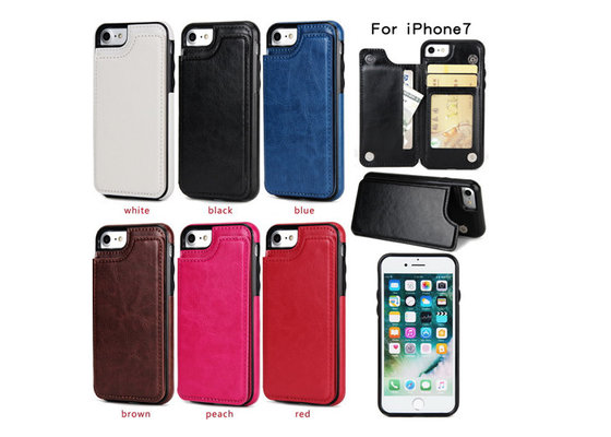 Grid Pu Leather Phone Case Various Type Customized Designer Eco - Friendly